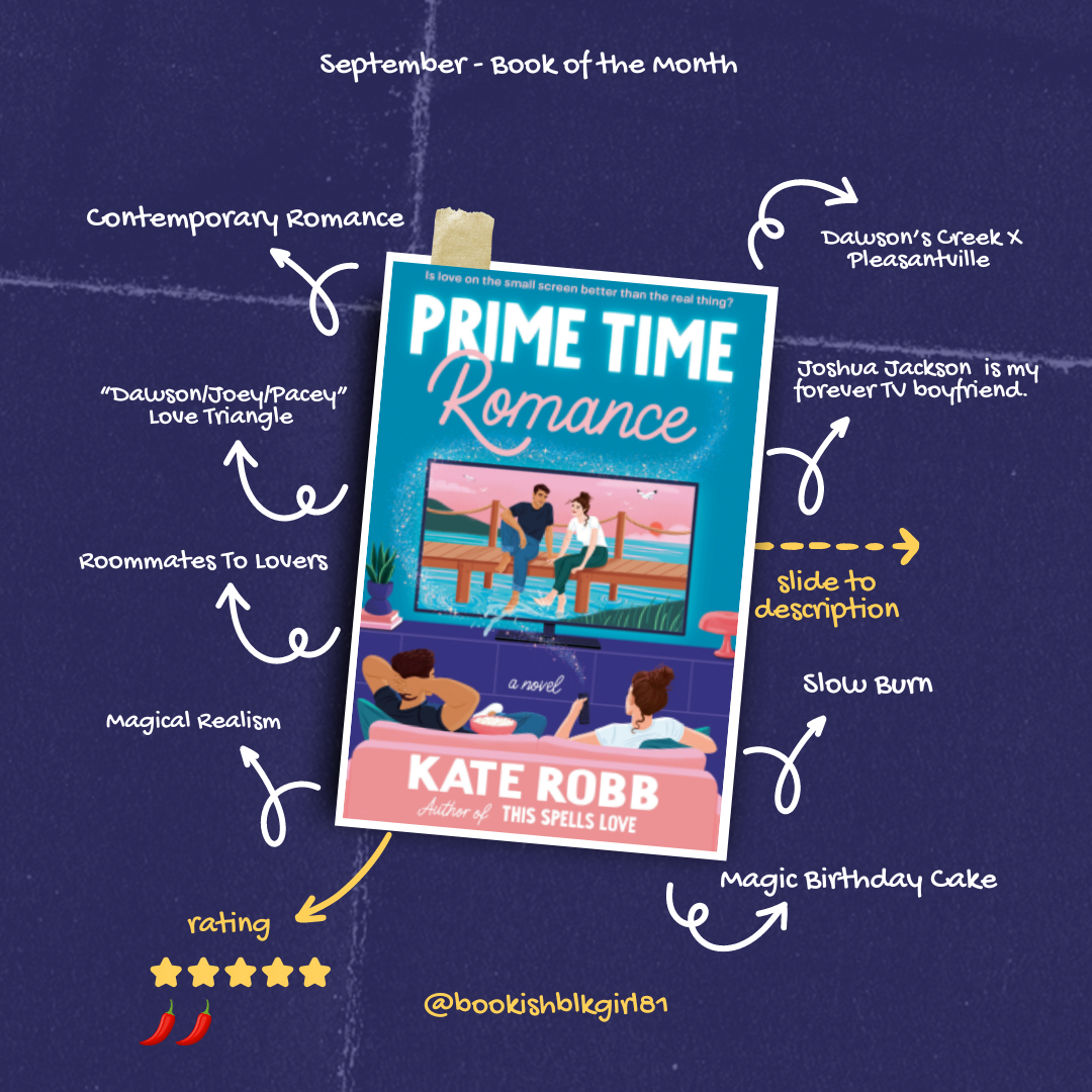 September 2024 - Book of the Month - "Prime Time Romance" by Kate Robb ...